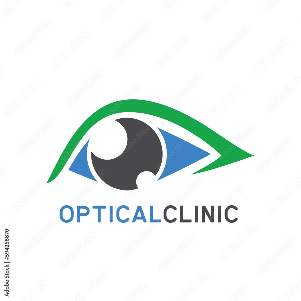 eye clinic / ophthalmic clinic / ophthalmology / optometrist logo with ...