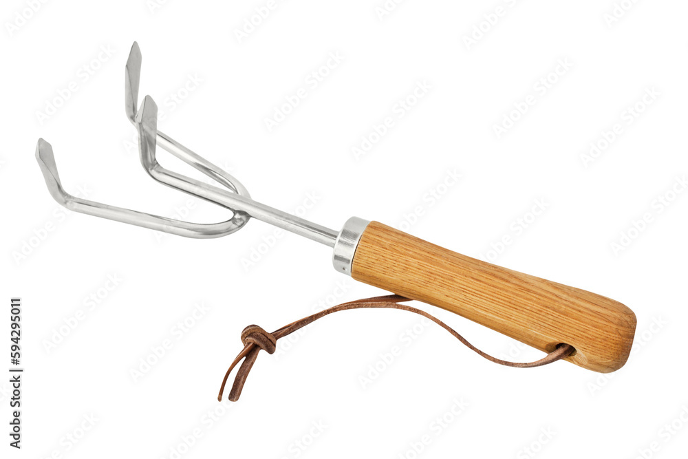 Garden hand grubber with wooden grip isolated on transparent background ...