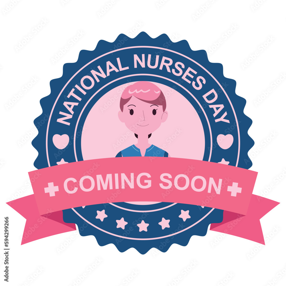 National Nurses Day Badge, National Nurses Week, Stamp, Logo, Emblem ...