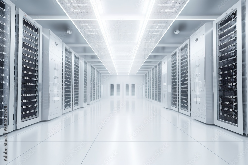 Supercomputer cluster core, Artificial intelligence, android ...