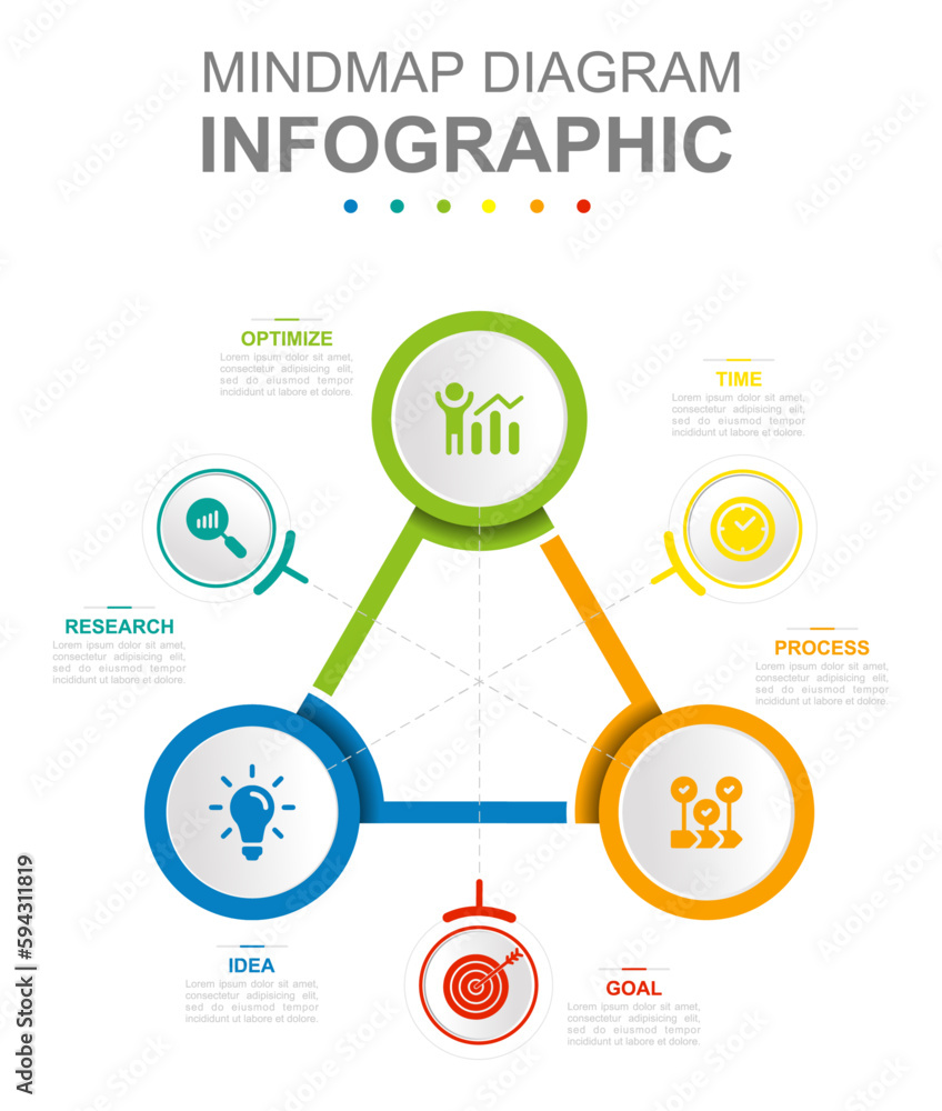 Infographic business template. Abstract cycle diagram divided into 3 ...