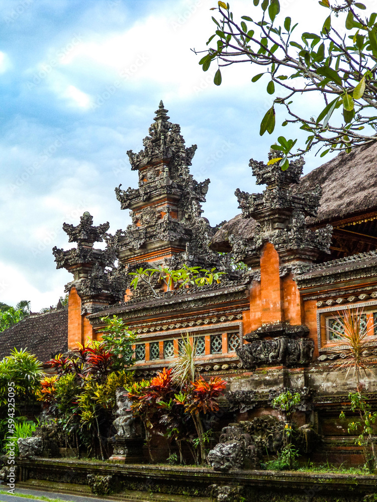 Pura Taman Saraswati known as the Ubud water palace, Indonesia, Bali ...