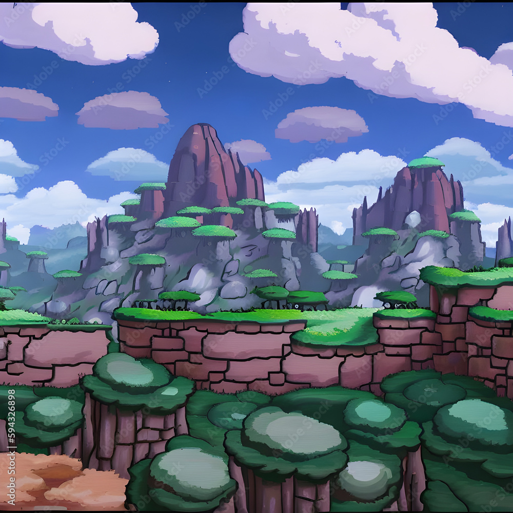 Generic Environment. CARTOON Style. Style Adventure Time. Content for ...