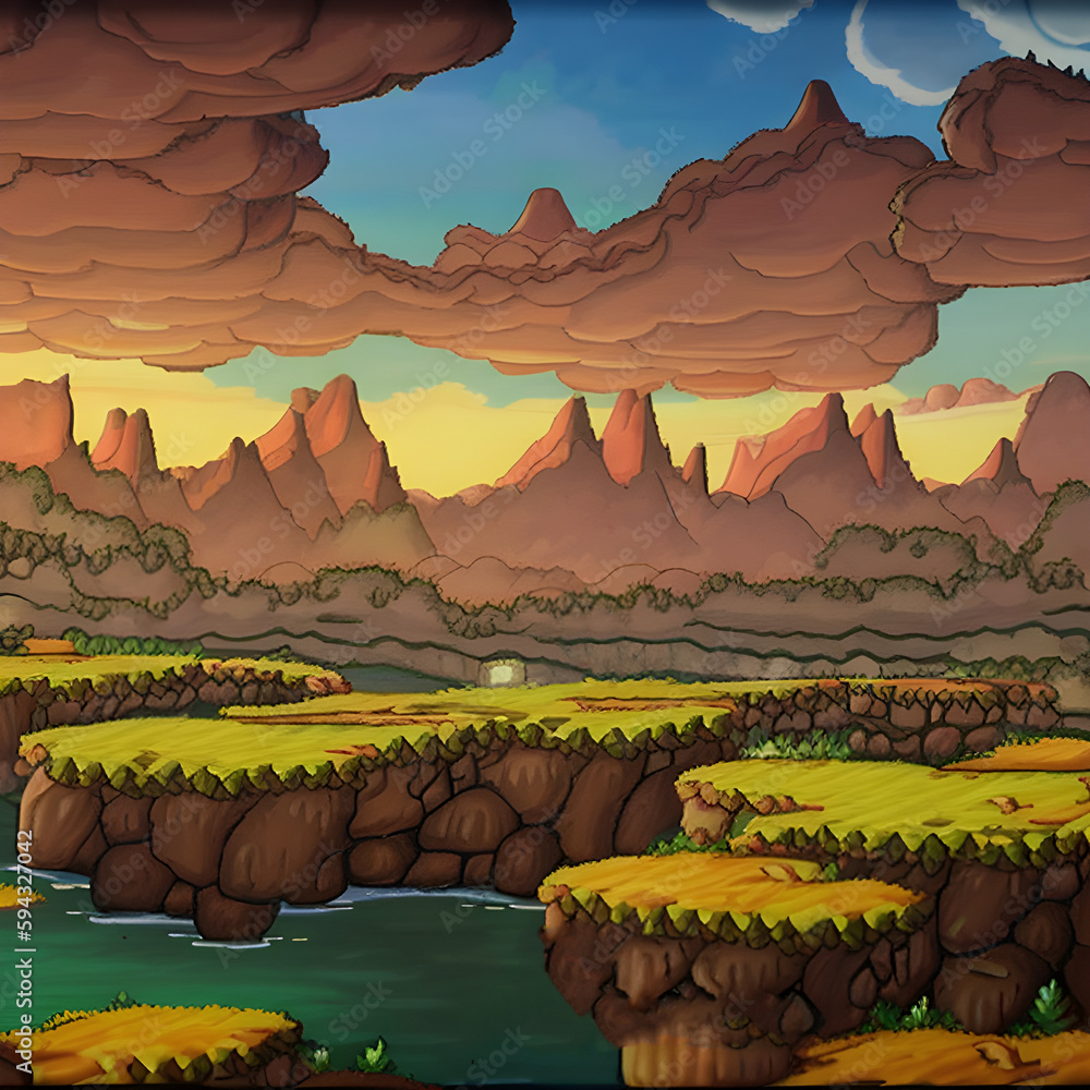 Generic Environment. CARTOON Style. Style Adventure Time. Content for ...