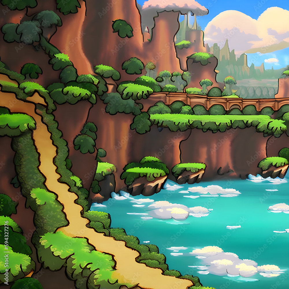 Generic Environment. CARTOON Style. Style Adventure Time. Content for ...