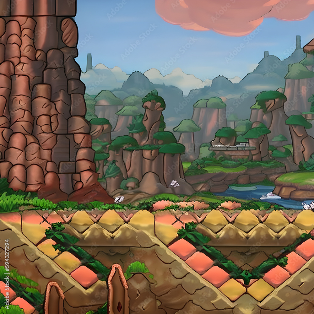 Generic Environment. CARTOON Style. Style Adventure Time. Content for ...