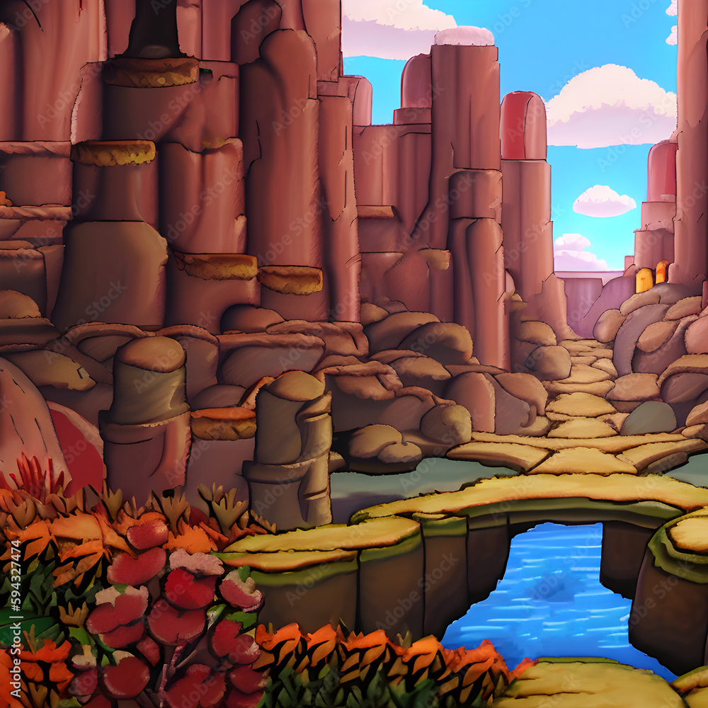 Generic Environment, adventure time, cuhead, psicodelic, Environment ...