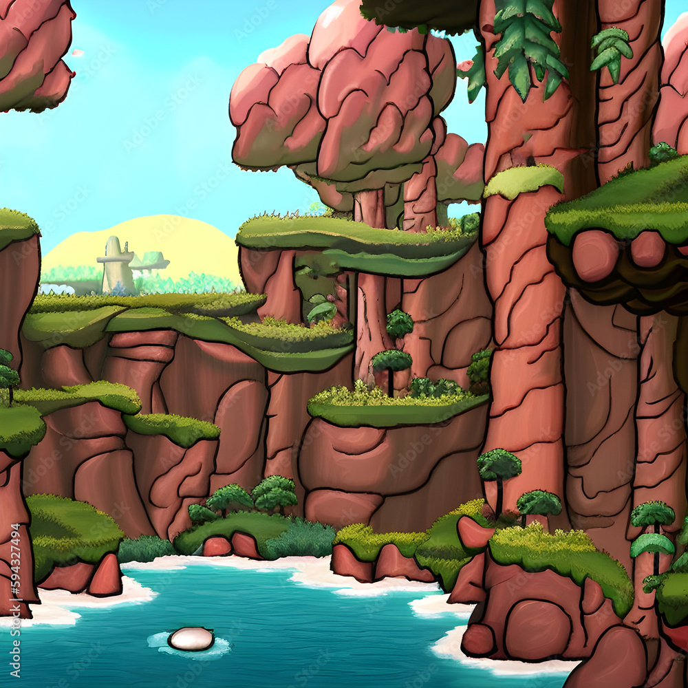 Generic Environment, adventure time, cuhead, psicodelic, Environment ...