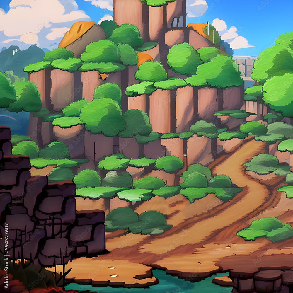 Generic Environment, adventure time, cuhead, psicodelic, Environment ...