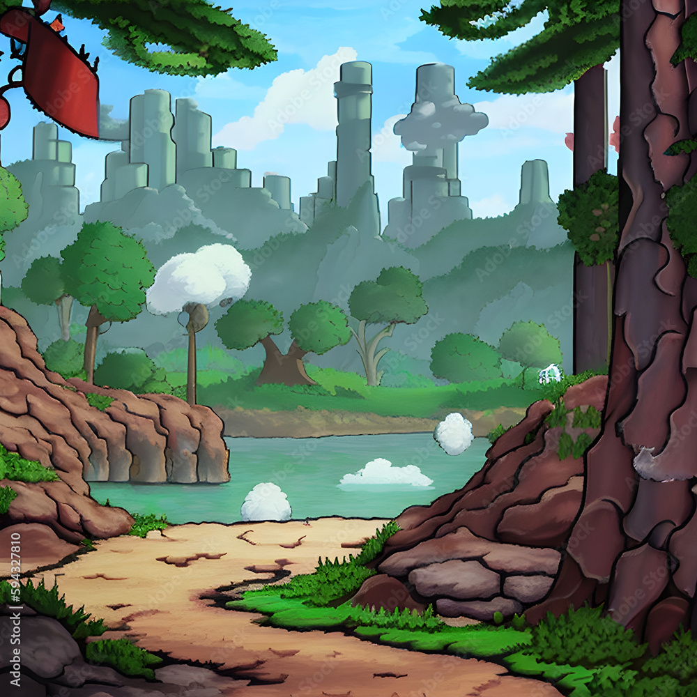 Generic Environment, adventure time, cuhead, psicodelic, Environment ...