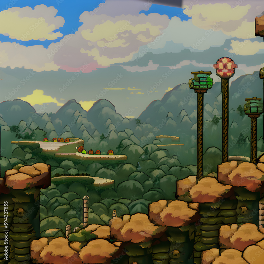 Generic Environment, adventure time, cuhead, psicodelic, Environment ...