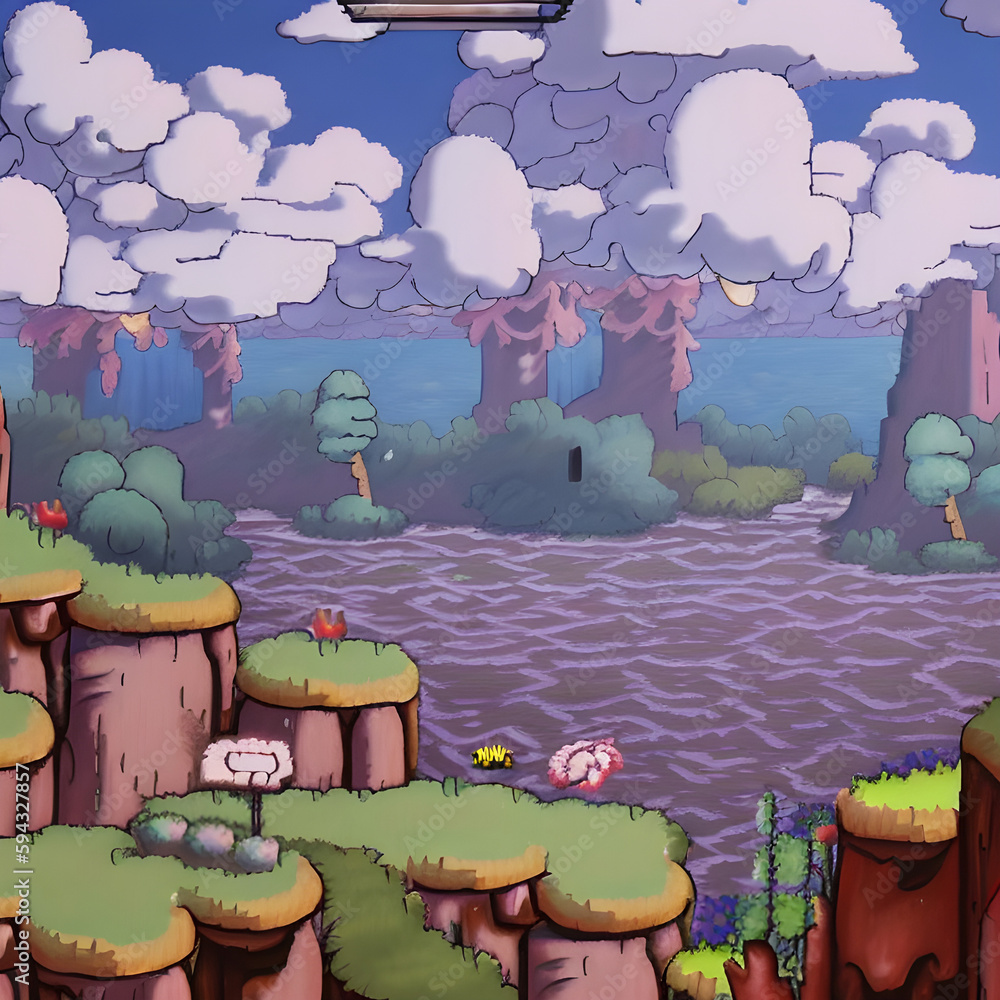 Generic Environment, adventure time, cuhead, psicodelic, Environment ...