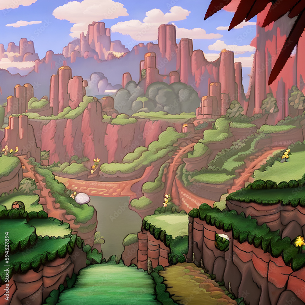 Generic Environment, adventure time, cuhead, psicodelic, Environment ...