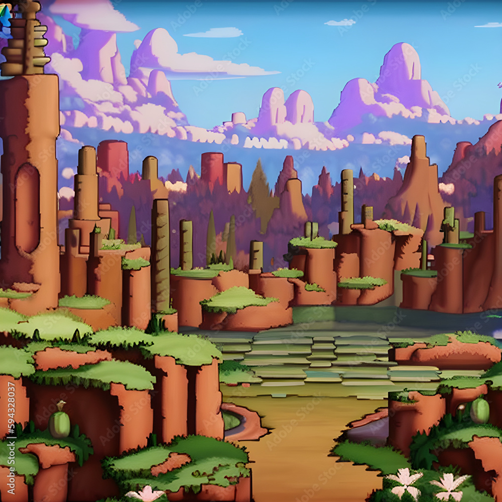 Generic Environment, adventure time, cuhead, psicodelic, Environment ...