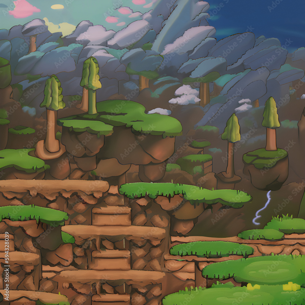 Generic Environment, adventure time, cuhead, psicodelic, Environment ...