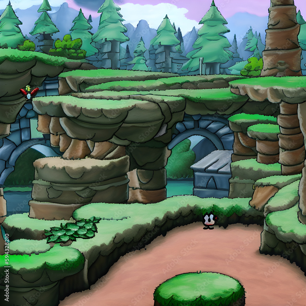 Generic Environment, adventure time, cuhead, psicodelic, Environment ...