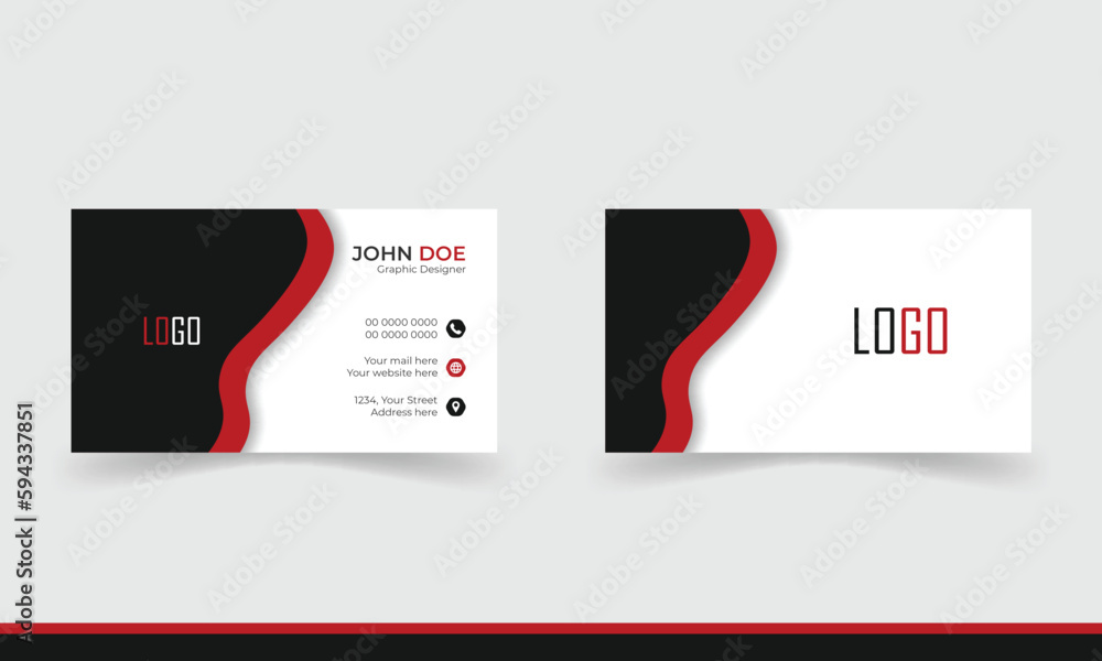 Professional unique, creative and modern Clean business card template ...