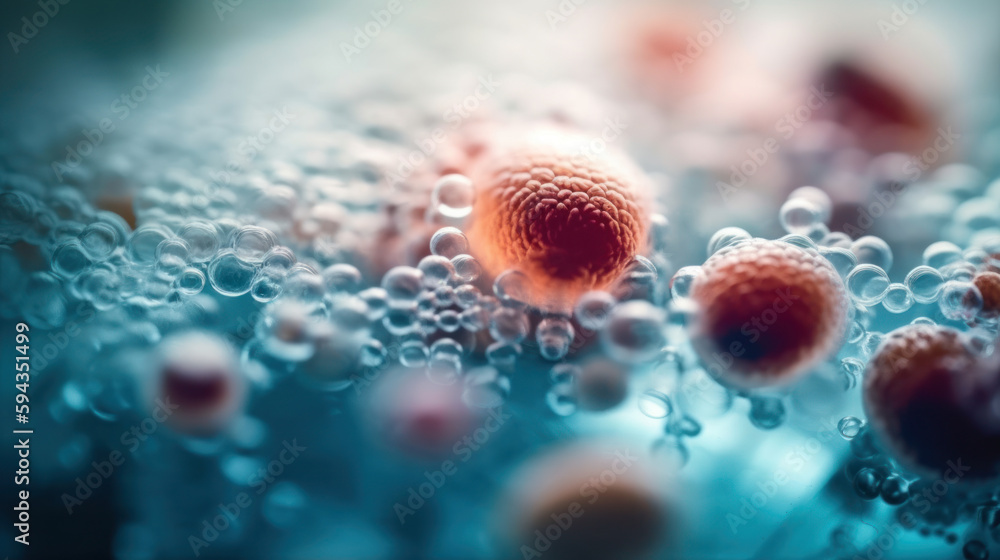 Macro photographie d'imagerie médicale réalisée au microscope ...