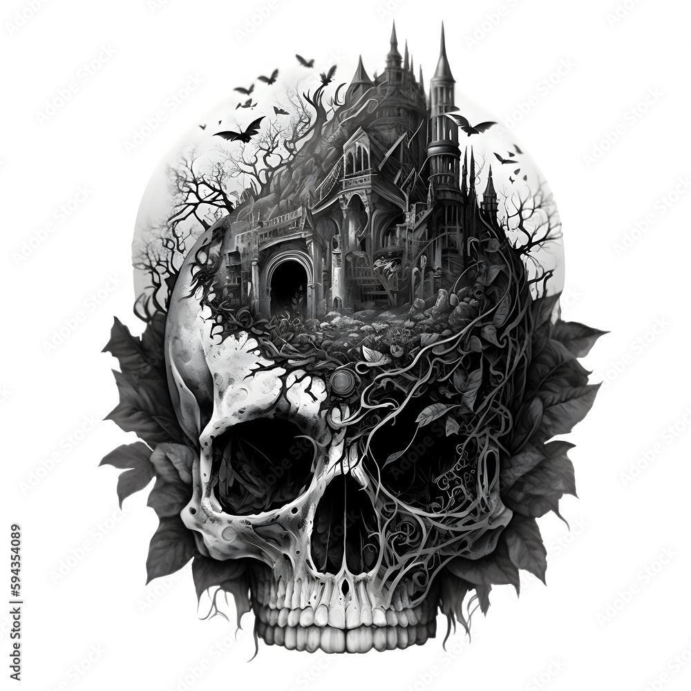 Gothic Skull Draw