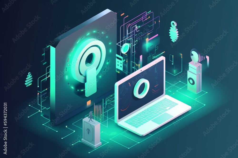 DevSecOps software code development cycle, 3D illustration concept ... DevSecOps software code development cycle, 3D illustration concept ...