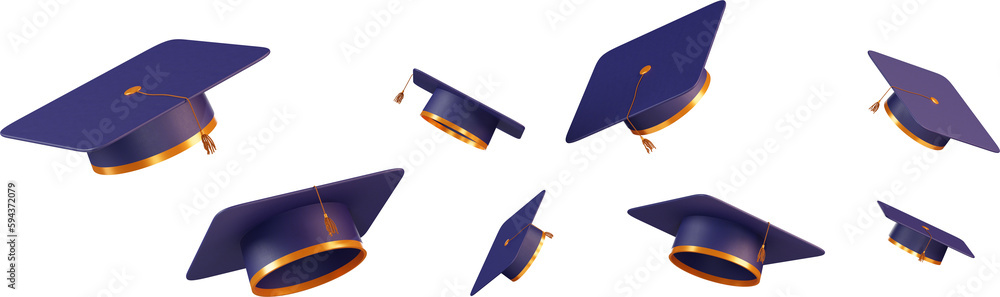 Graduation caps in the air. Congratulations on graduation from ...