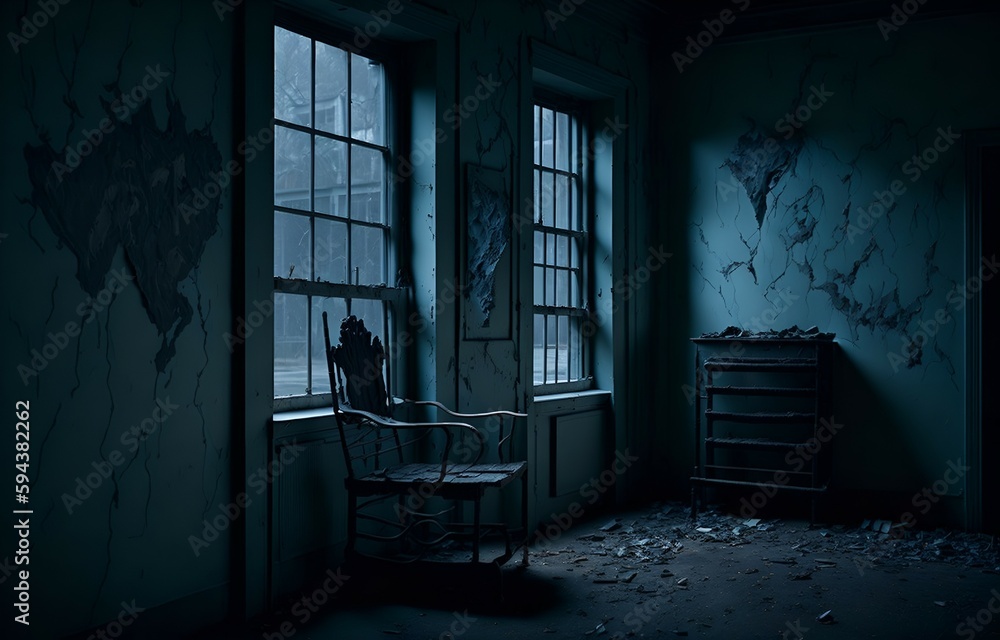 building, old, abandoned, interior, light, corridor, room, dark, house ...