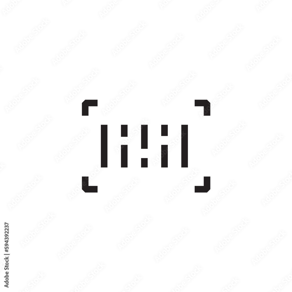 Barcode icon, qr code, scan for app web logo banner poster icon - SVG ...