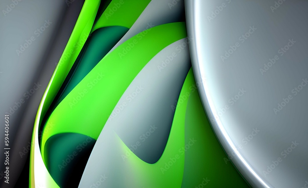 Abstract green pattern in 3D style. Generated by AI. General design for ...