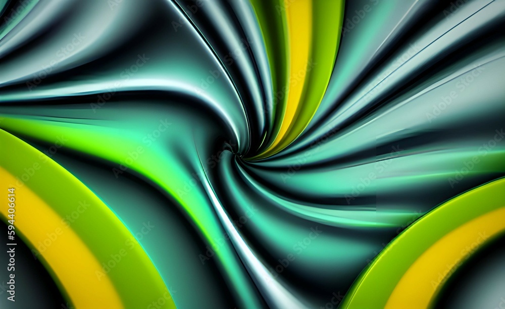 Abstract green pattern in 3D style. Generated by AI. General design for ...
