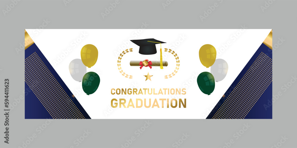 Congratulation from school class of graduation background design Stock ...
