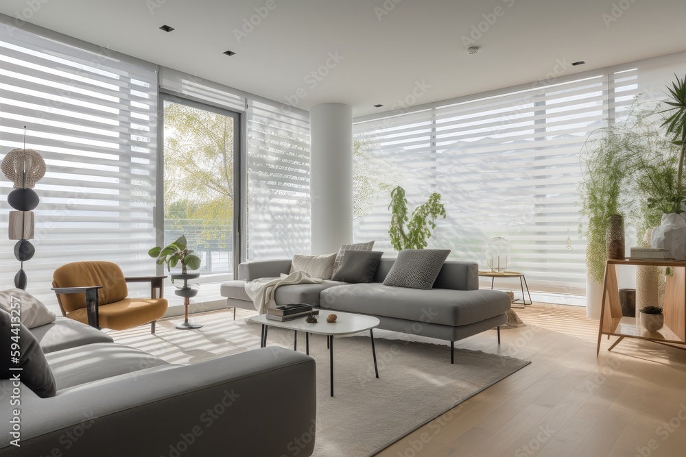 smart home with automated blinds, shutters, and shades for natural ...