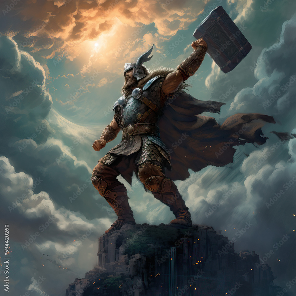 "Sky-high Detail: HD Wallpaper of Powerful Mythical Character ...