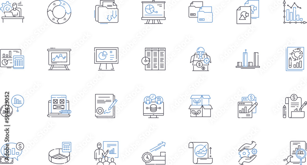 Content management platform line icons collection. Streamline, Organize ... Content management platform line icons collection. Streamline, Organize ...