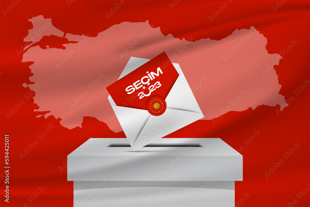 Vecteur Stock General and Presidential elections in Turkey 14 May 2023 ...