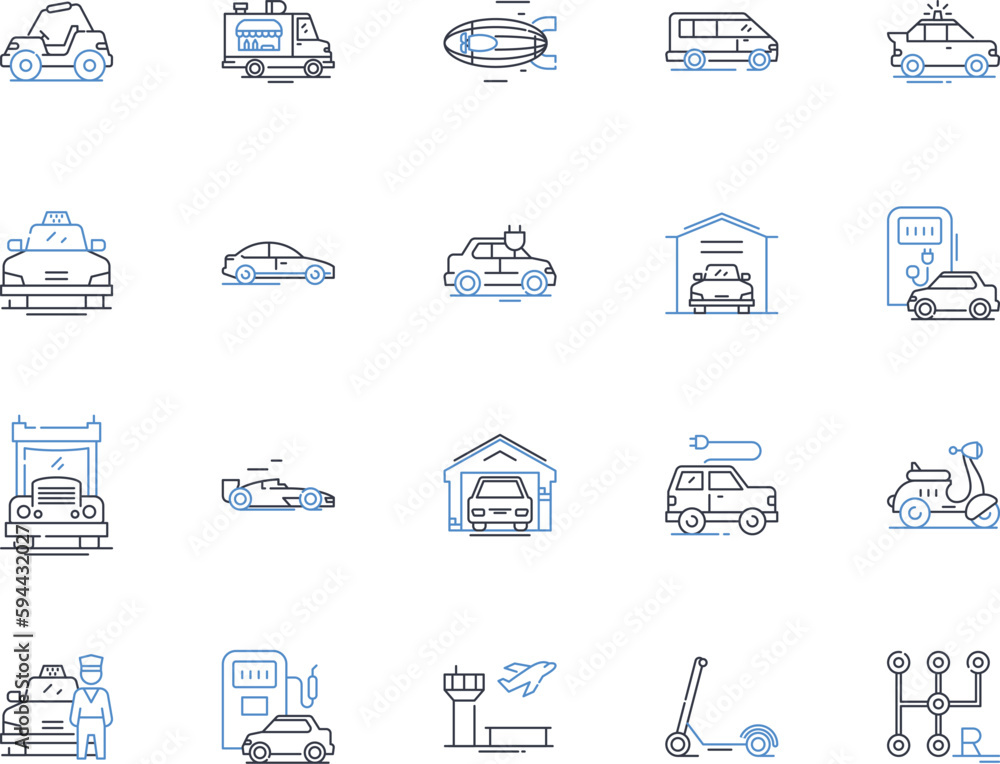 Vetor de Driveshaft line icons collection. Rotation, Torque, Propeller ... Vetor de Driveshaft line icons collection. Rotation, Torque, Propeller ...