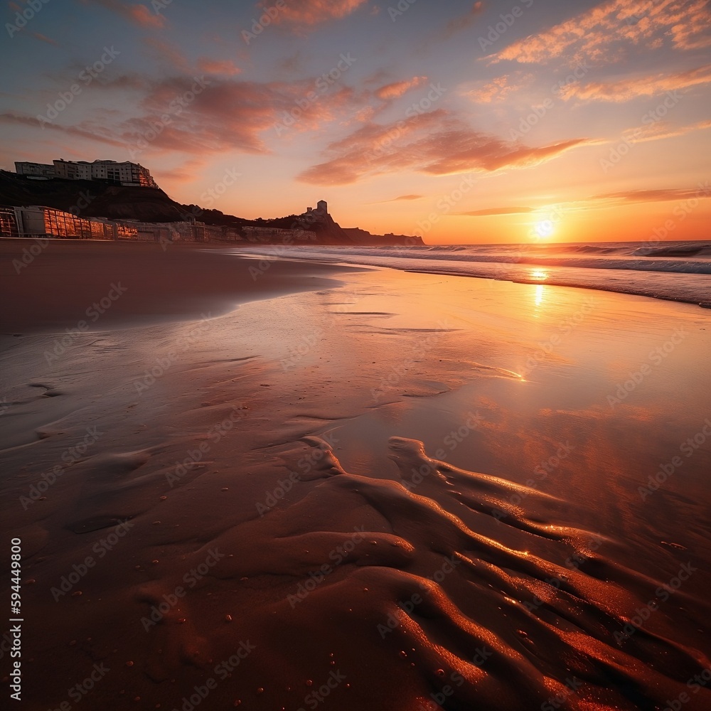 La playa al atardecer es una maravilla natural. Esta fotografía te ...