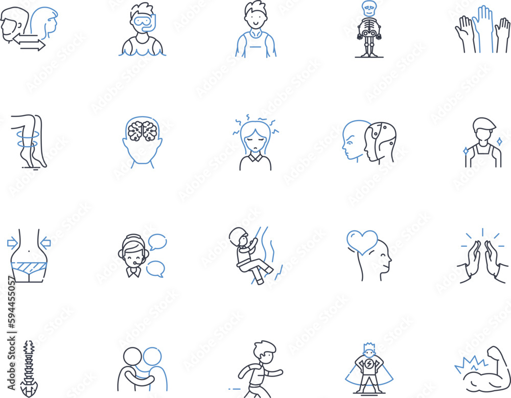Educational attainment line icons collection. Knowledge, Learning ...