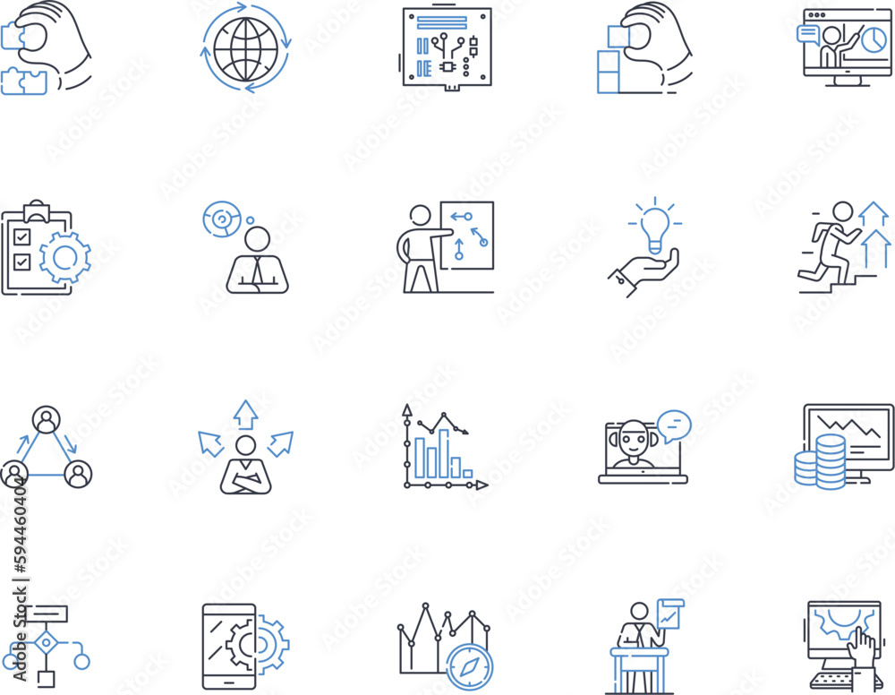 Software development line icons collection. Programming, Algorithms ... Software development line icons collection. Programming, Algorithms ...