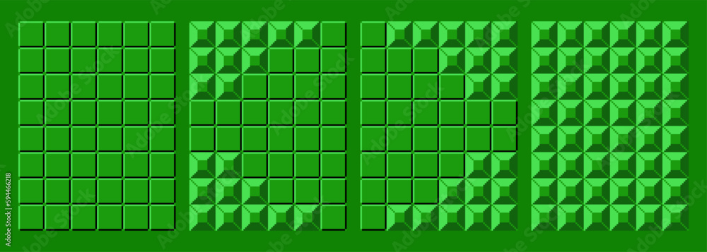 Pixel 8 bit game backgrounds set. Vector illustration. Pixel art. Stock ...