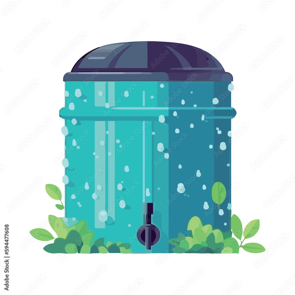 Flat cartoon illustration of water storage Stock Vector | Adobe Stock