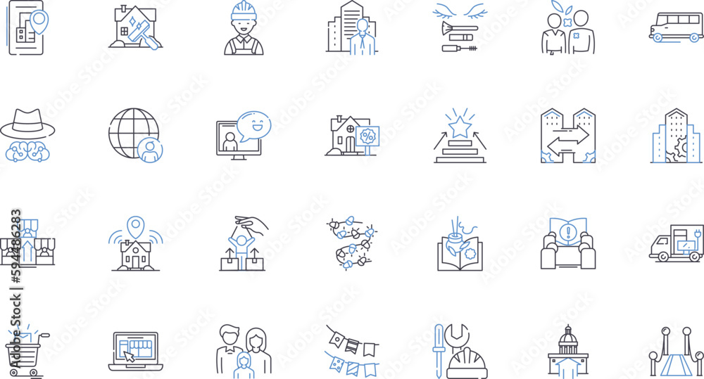 Global perspective line icons collection. Inclusive, Worldview ...