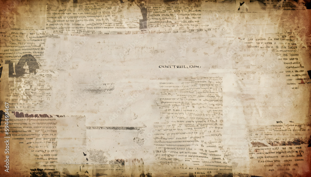 old paper background with paper, Newspaper paper grunge vintage old ...