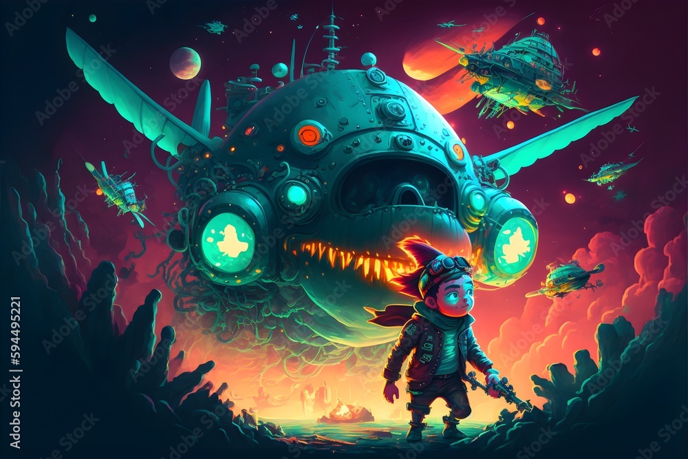 Cinematic environment space battle in the edge of the universe crazy ...