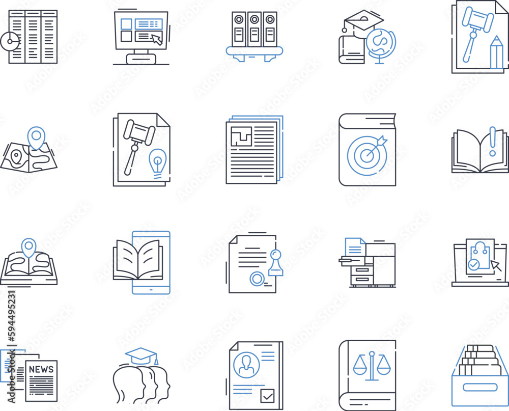 Sales Strategy Line Icons Collection Upselling Cross Selling Conversion Pipeline Funnel