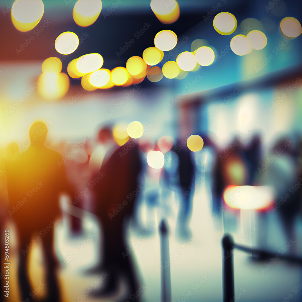 Blurred background of event exhibition show public Created by AI tool ...