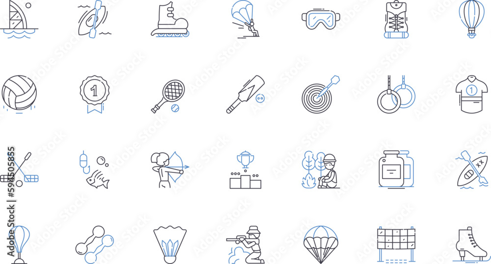 Workouts regimes line icons collection. Cardio, Strength, Flexibility ... Workouts regimes line icons collection. Cardio, Strength, Flexibility ...