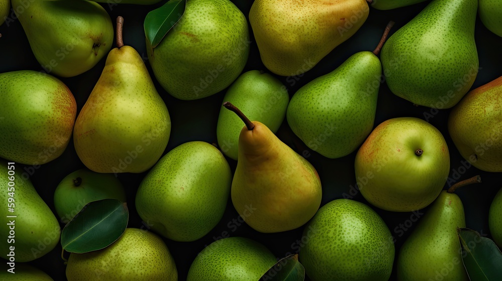 Pears, Large Group, Background – Italian Cultivar of Green Pear Pera ...