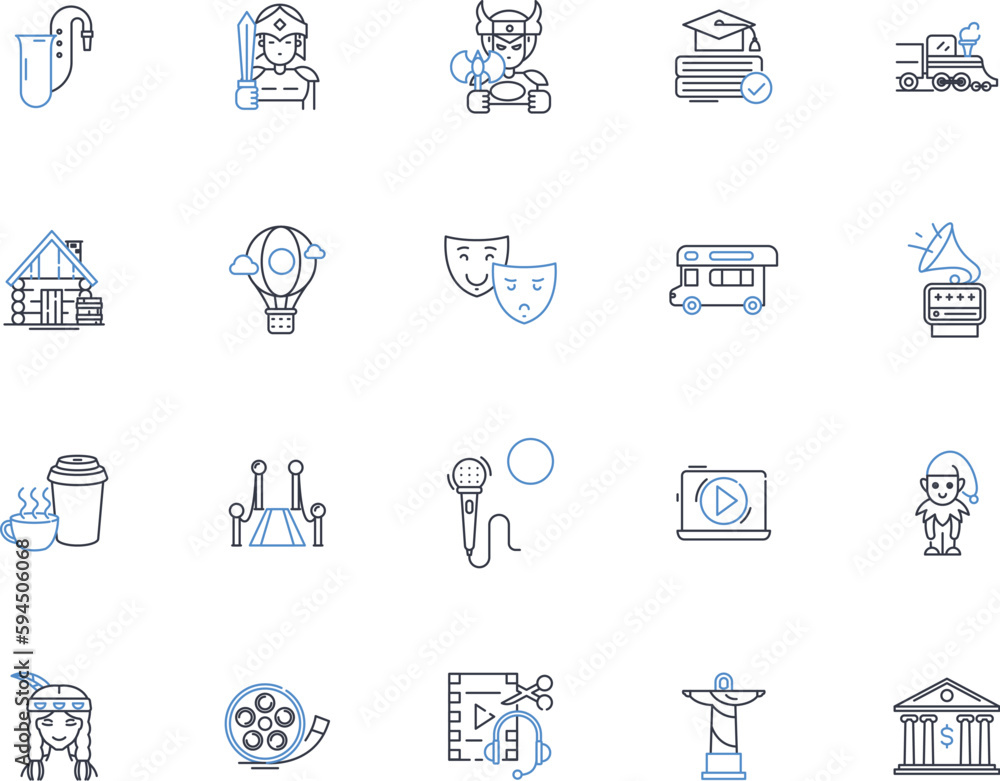 Philosophy line icons collection. Existence, Reason, Ethics, Logic ...