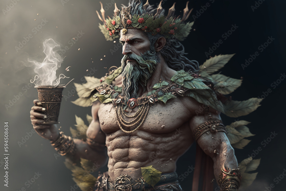 Dionysus. Historical Old and Ancient Mythology - Olympic Gods. Greek ...