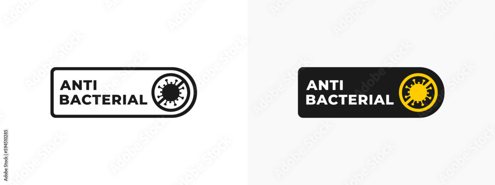 Simple Antibacterial label or Antibacterial icon vector isolated in ...